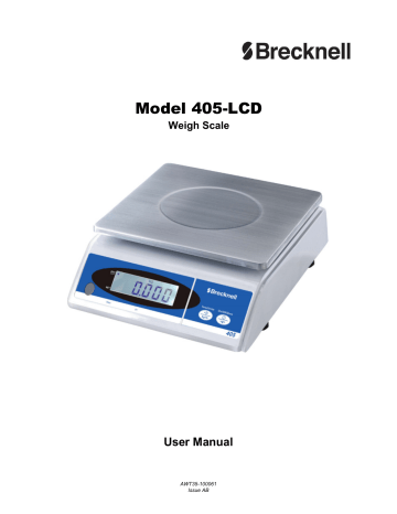 Brecknell 405-LCD Portion Control Scale User Manual | Manualzz
