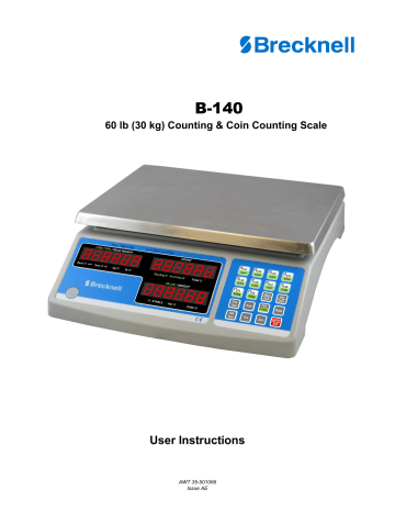 Brecknell B140 Counting Scale User Manual | Manualzz