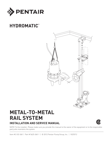 Hydromatic Metal-to-Metal Rail System Owner's Manual | Manualzz