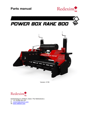 Redexim Power Box Rake 800 Parts Manual | Manualzz