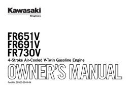 Kawasaki FR651V - Owner's manual, Service manual, Manual