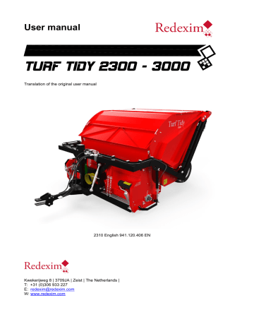Redexim Turf-Tidy 3000 as Scarifier Owner's Manual | Manualzz