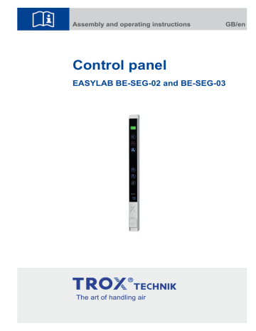 TROX BE-SEG Installation and Operating Manual | Manualzz