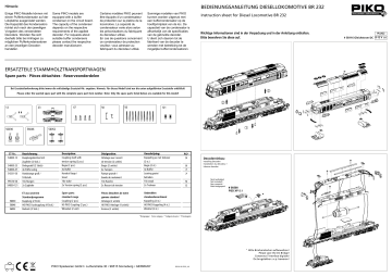 PIKO 58116 WFL BR 232 Diesel Parts Manual | Manualzz
