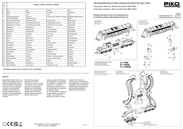 PIKO 52481 M61 Diesel loco MAV IV Sound Parts Manual | Manualzz