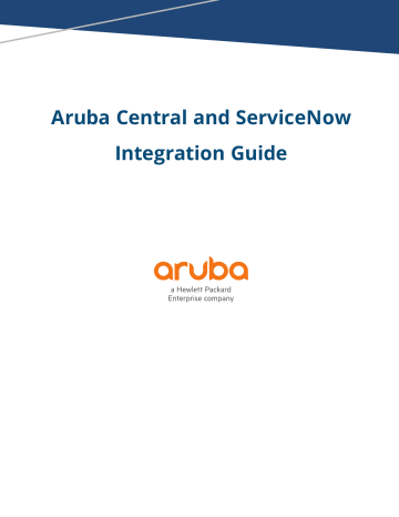 Aruba Central Integration Guide | Manualzz
