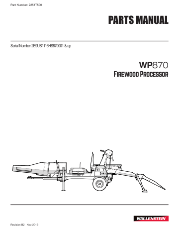 Wallenstein WP870 Parts Manual | Manualzz