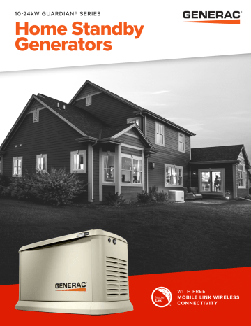 Generac 7209 Guardian Series Air-Cooled Home Standby Generator Owner's ...