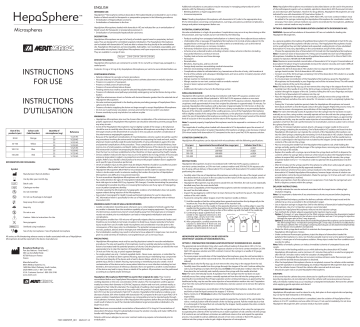 Merit Medical HepaSphere™ Microspheres Instructions for Use | Manualzz