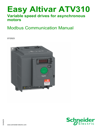 Schneider Electric ATV310 Modbus User Guide | Manualzz