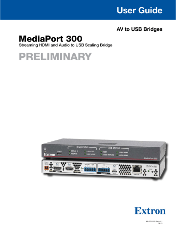 Extron MediaPort 300 User Guide | Manualzz