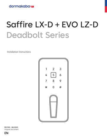 Kaba Saffire LX Installation instructions | Manualzz