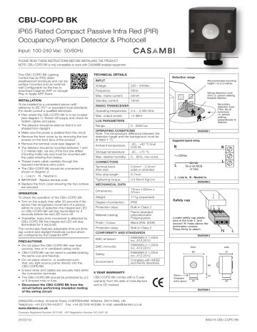 Danlers CBU COPDBK High Bay and External Installation Guide | Manualzz