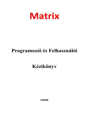 Matrix EON48 Navodila za uporabo | Manualzz