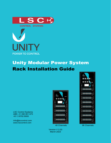 LSC UNITY Installation Manual | Manualzz