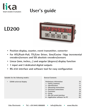 Lika LD200 User's Guide | Manualzz