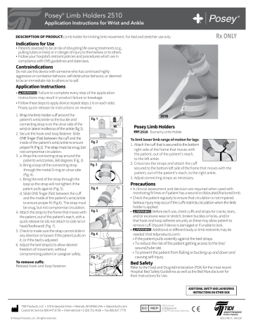 Posey 2510 Soft Limb Holder Instructions for use | Manualzz