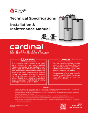 Triangle Tube Cardinal User Manual | Manualzz