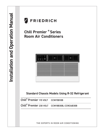 Friedrich CCW24B30B Operation Manual | Manualzz