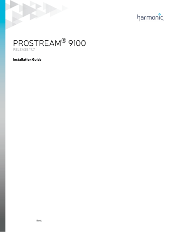 Harmonic ProStream 9000 17.7 Installation Guide | Manualzz