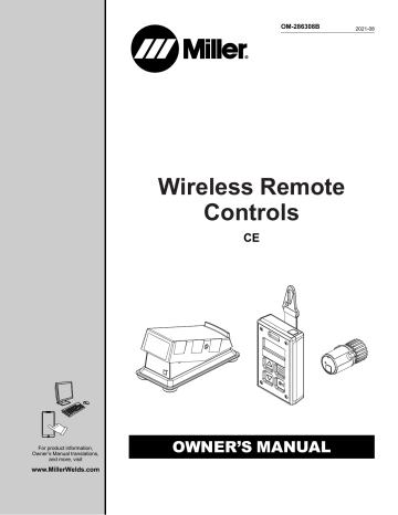 Miller WIRELESS REMOTE CONTROLS CE Manual | Manualzz