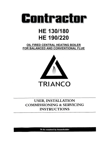 Trianco Contractor HE 130-180 Instruction manual | Manualzz