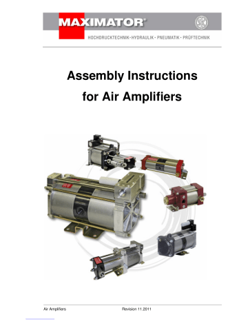 MAXIMATOR GPLV 5 Assembly Instructions Manual | Manualzz