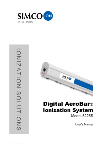 Simco-Ion AeroBar 5225S User Manual | Manualzz
