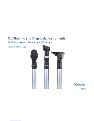 Keeler Ophthalmoscope Instructions For Use Manual | Manualzz