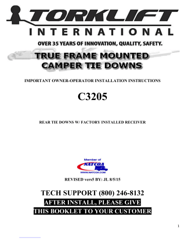 Torklift C3205 Installation Instructions Manual | Manualzz
