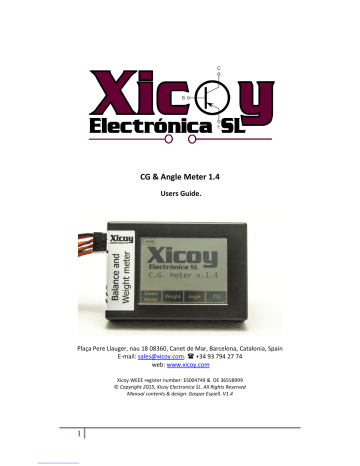 XICOY CG Meter 1.4 User Manual - Read Online | Manualzz