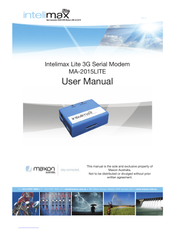Intelimax MA-2015LITE User Manual | Manualzz