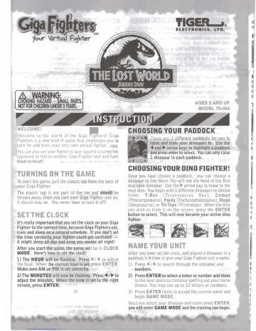 Tiger Giga Fighters 70-354 Instruction | Manualzz