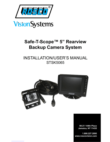 Rosco Vision System Safe-T-Scope STSK5065 Installation & User Manual ...