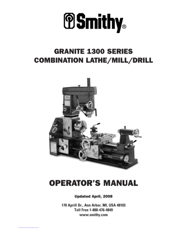 Granite 1324 Series. Smithy GRANITE 1300 SERIES | Manualzz