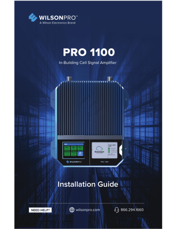 WILSON PRO PRO 1100 Installation Manual | Manualzz
