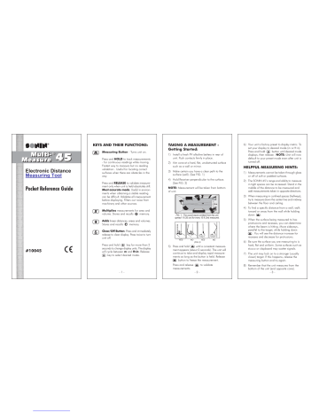 Sonin 10045 Multi-Measure 45 Reference Manual | Manualzz