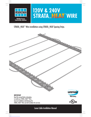 LATICRETE STRATA_HEAT 0802-0050-2 Installation Manual | Manualzz