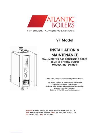 Atlantic Boilers VF 100 Installation & Maintenance Manual | Manualzz