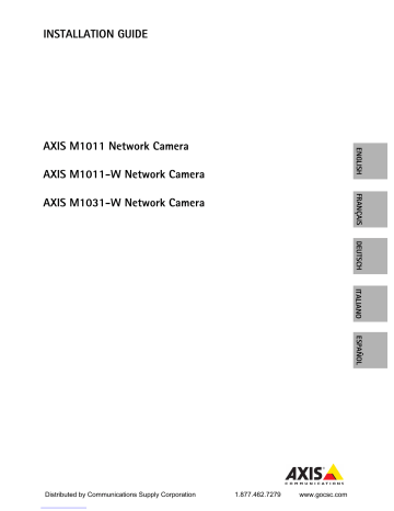 Axis AXIS M1031-W Installation Manual | Manualzz