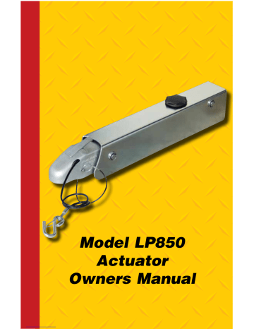 TIE DOWN LP850 Owner's Manual | Manualzz