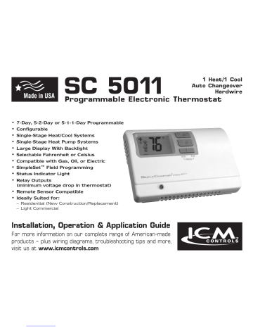 ICM Controls SC 5011 Installation, Operation & Application Manual ...
