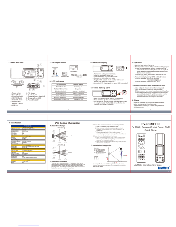 Lawmate PV-RC10FHD Quick Manual | Manualzz