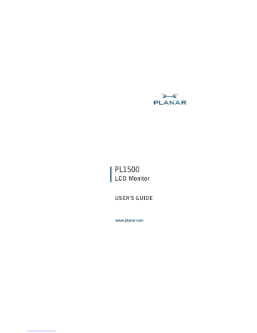 Planar PL1500 User Manual | Manualzz