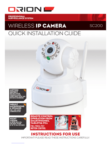 Orion SC200 Quick Installation Manual | Manualzz