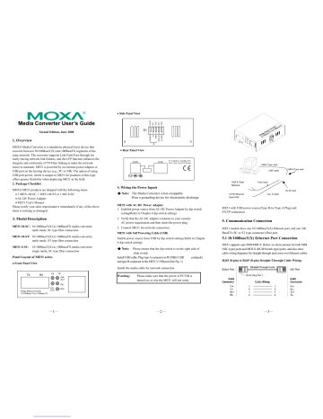Moxa Technologies Media Converter User Manual | Manualzz