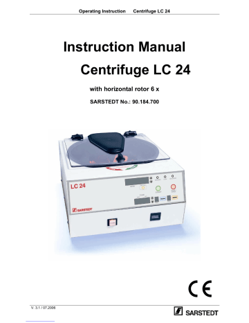 Sarstedt LC 24 Instruction Manual - Download and Read | Manualzz