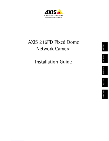 Axis Axis 216FD Installation Manual | Manualzz