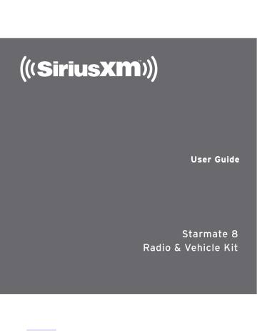 Sirius XM RAdio Starmate 8 User Manual | Manualzz