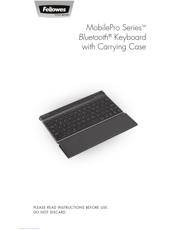 Fellowes MobilePro Series Bluetooth Keyboard Manual | Manualzz